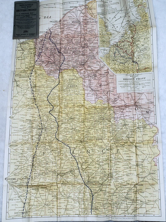Rand-McNally War Map of the British Front: A Strategic Map of the ...